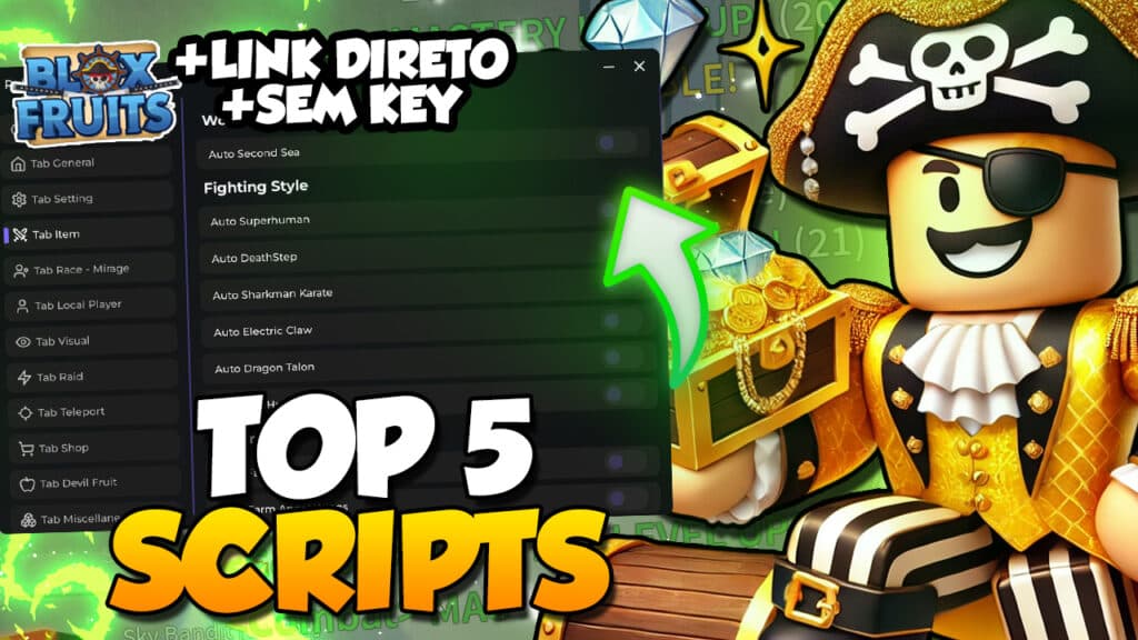 5 MELHORES SCRIPTS PARA BLOX FRUITS MOBILE